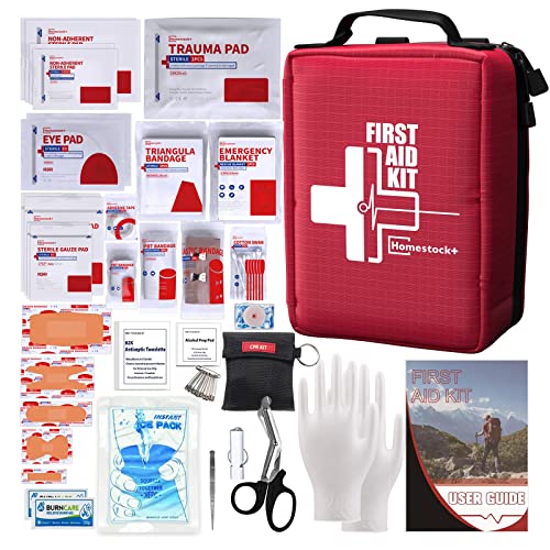 [New Upgrade] Professional First Aid Kits, First Aid Trauma Kit with Labelled Compartments Molle System for Car, Hiking, Backpacking, Camping, Traveling, and Cycling