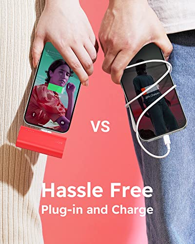 VEGER Mini Portable Charger for iPhone, 5000mAh 20W PD Fast Charging Battery Pack, Cordless Portable External Backup Charger for iPhone 13, 12, 11, 8, 7, XR, XS Max, Pro Max, AirPods