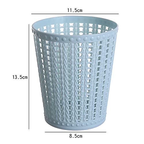 HOIRIX 2Pack Mini Wastebasket Round Plastic Small Desktop Trash Can Garbage Bin for Bathrooms,Kitchens, Home Offices (Color : Pink, Size : 2Pack)