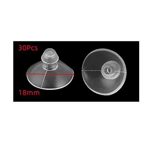 GDQLCNXB 18mm/0.7" Furniture Desk Glass Transparent Anti-Collision Suction Cups Sucker Hanger Pads for Glass Plastic Without Hooks,30PCS