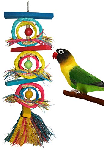 Fetch-It Pets 2 Pack Bird/Parrot Chewriffic & Hat Hat Hooray Foraging Toys Suitable for Small Parakeets, Cockatiel, Conures, Finches, Budgie, Macaws, Parrots, Love Birds