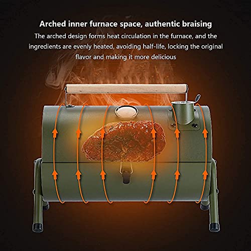 ATAAY Barbecue tool set Outdoor Charcoal Grill, Durable Steel Barbecue Tool Kits with Arch Design Suitable for Outdoor Campers Barbecue Lovers Travel Parks Beaches Wild