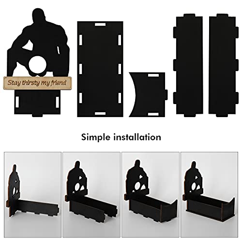 OtNiap Barry Wood Wine Bottle Holder - Single Wine Bottle Holder,Tabletop Wine Holder Adult Creative Decoration ,Dinning Table Decoration Wine Storage for Kitchen Home Bar- Great Gift for Prank Gifts