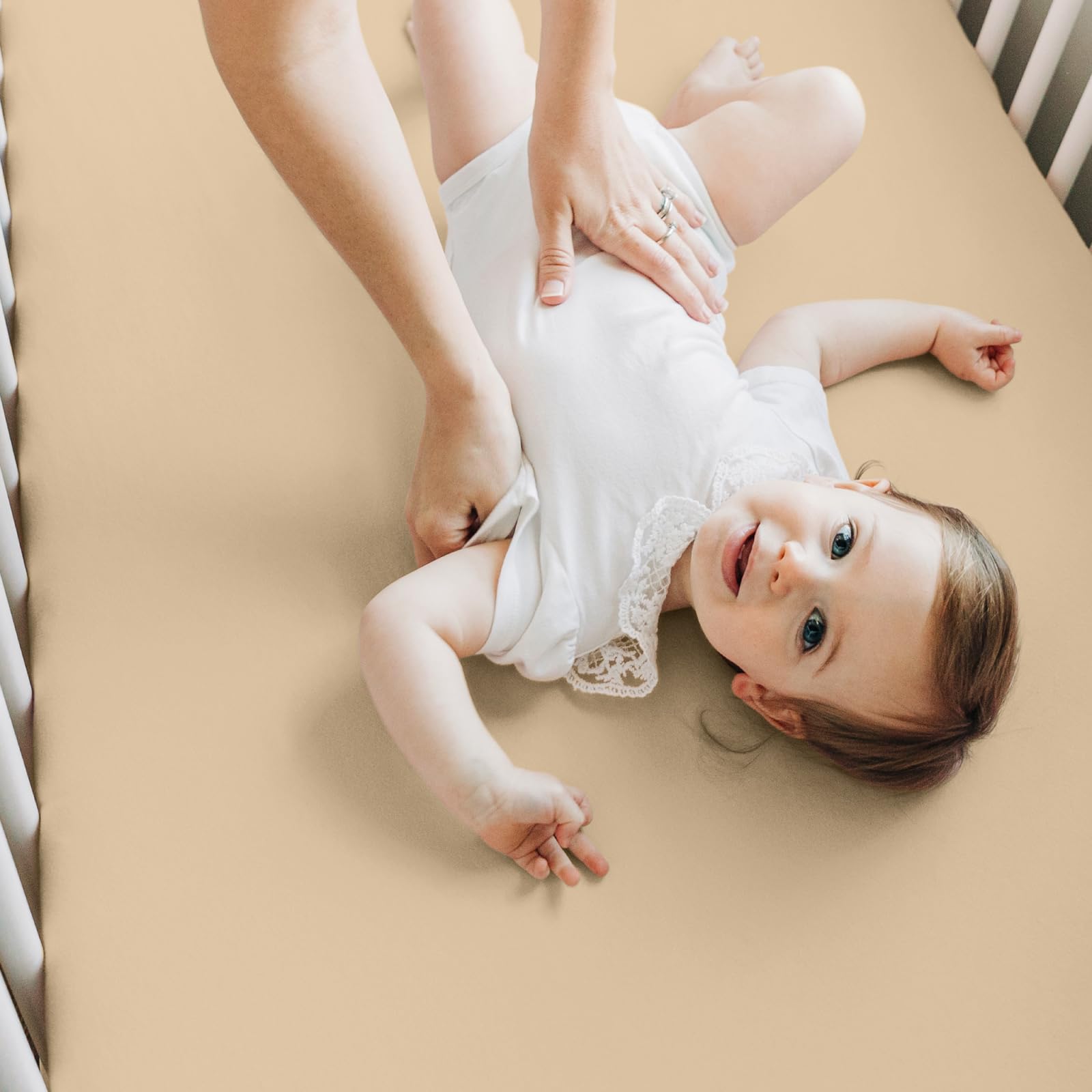 2-Pack Crib Sheets for Boys, Girls - Viscose Derived from Bamboo Fitted Crib Sheet, Baby Crib Sheets Neutral, Crib Mattress Sheet, Toddler Bed Sheets, Baby Sheets for Crib Fitted Sheets (Rust)