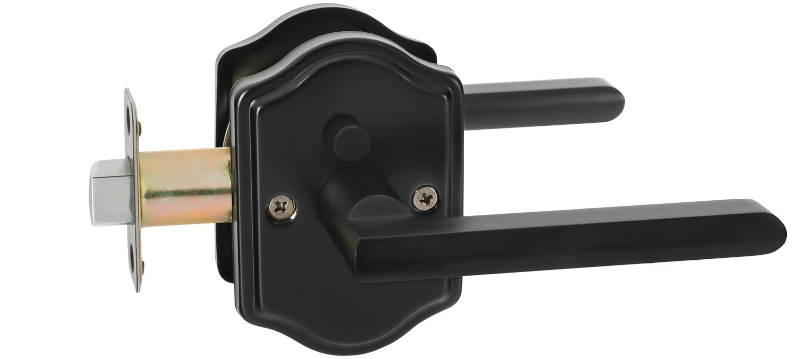 goldenwarm 16 Pack Black Interior Door Handles, Premium Zinc-Alloy Black Door Handle Interior, Contemporary Black Privacy Lever Door Handle for Bedroom, Bathroom