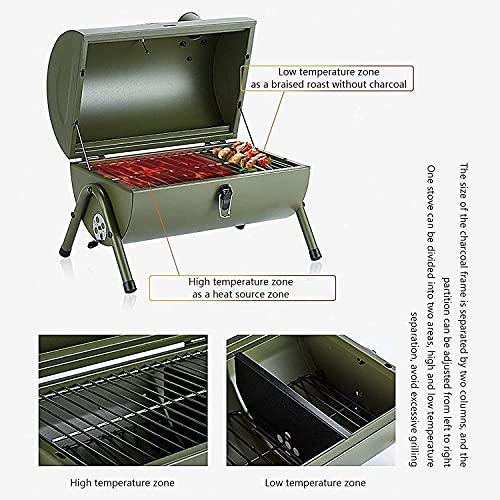 ATAAY Barbecue tool set Outdoor Charcoal Grill, Durable Steel Barbecue Tool Kits with Arch Design Suitable for Outdoor Campers Barbecue Lovers Travel Parks Beaches Wild