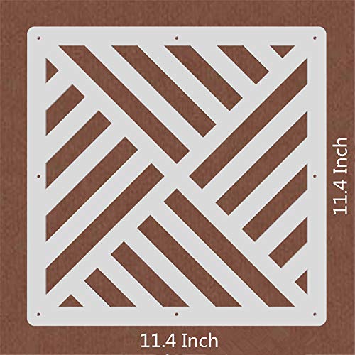 BMIDRUT White Hanging Room Divider,12 Pieces Wood-Plastic DIY Panel Screens Partition Wall Dividers Room Decoration with All Accessories 11.4x11.4 Inch
