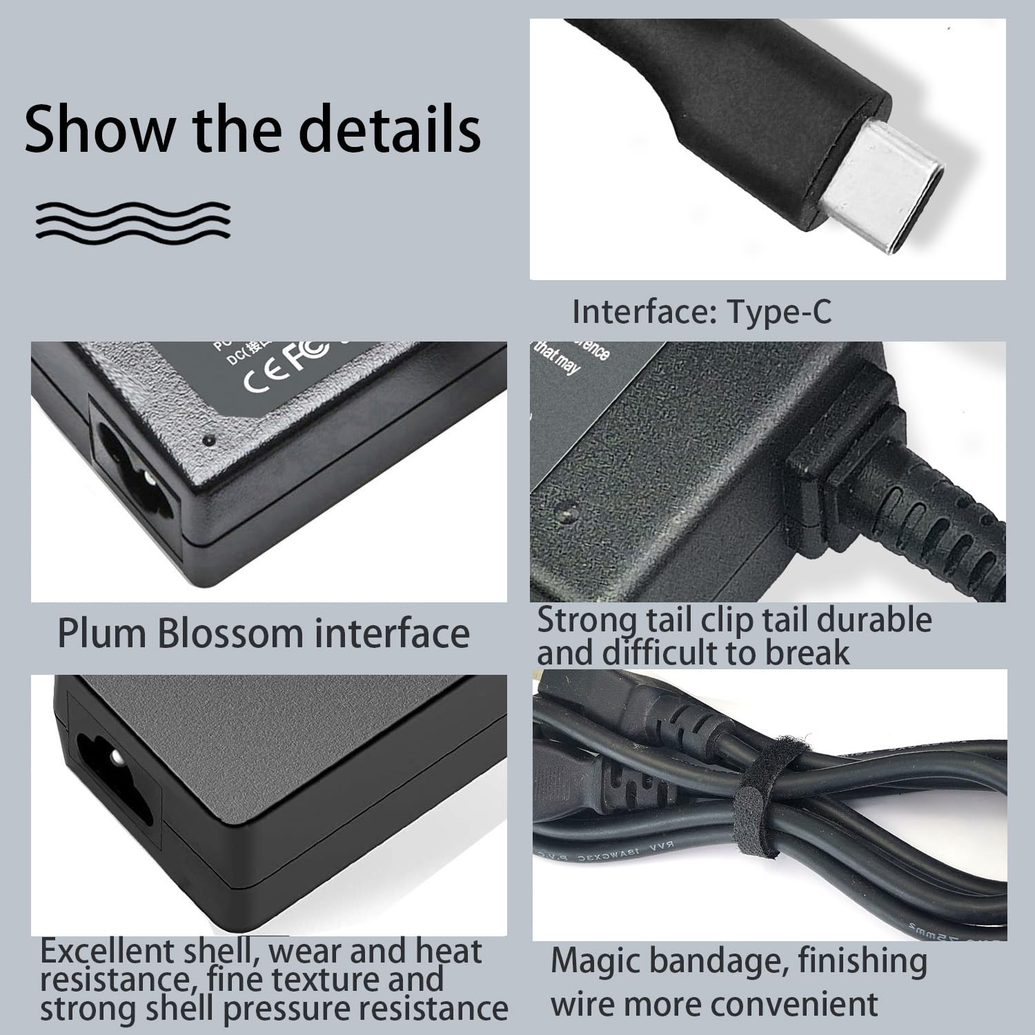 65W Laptop Charger USB C for Lenovo/Dell/HP/Samsung/Acer/ASUS/Google Chromebook Razer Blade Stealth ADLX65YDC2A LA65NM190 Elite x2 Type C Charger