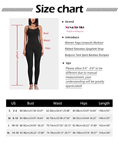 Nova In Sky Womens Casual One Piece Jumpsuits Unitard Bodysuits Sexy Workout Yoga Rompers Sleeveless Summer Outfits Clothes Light green-XL