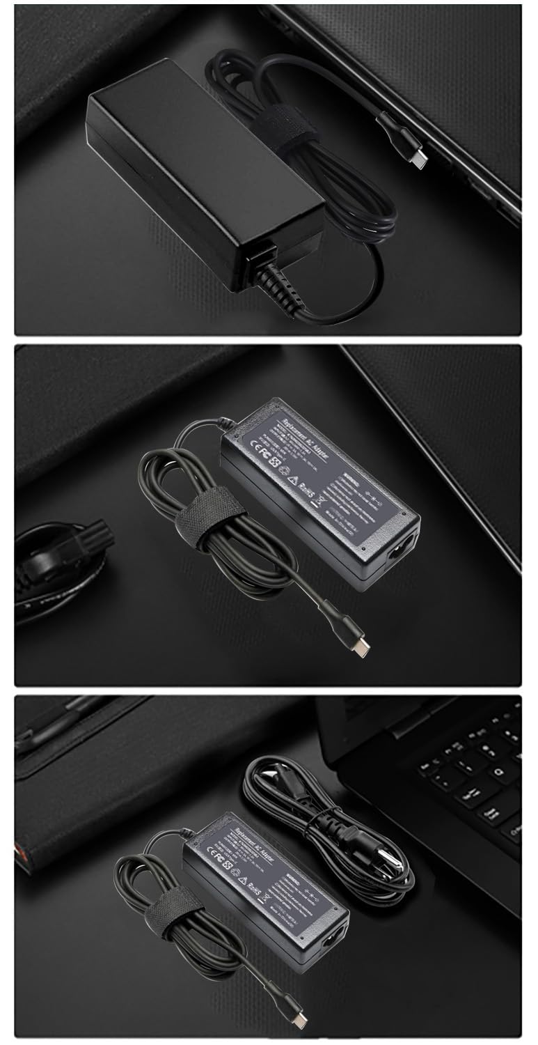 65W Laptop Charger USB C for Lenovo/Dell/HP/Samsung/Acer/ASUS/Google Chromebook Razer Blade Stealth ADLX65YDC2A LA65NM190 Elite x2 Type C Charger