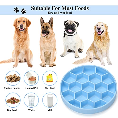 ALLYGOODS Silicone Slow Feeder Dog Bowls Large Breed/Medium Sized Dog/Small Breed - Dog Food Bowls for Large/Medium/Small Sized Dog - Dog Dishes for Big/Large/Medium/Small Breed Dogs Slow Feeder