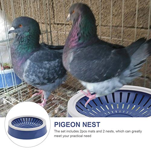balacoo 5pcs Pigeon Nest Plastic Bird Nesting Bowl Pigeon Breeding Hatching Nest Bed for Pigeons Quails Small Birds