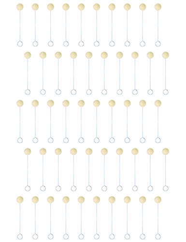 (50 Pack) Wool Daubers Leather Dye Leather Tool Wool Balls Brush Leathercraft Tools and Supplies Leather Crafting Tools Leather Craft Sponge Daubers with Metal Handle for DIY
