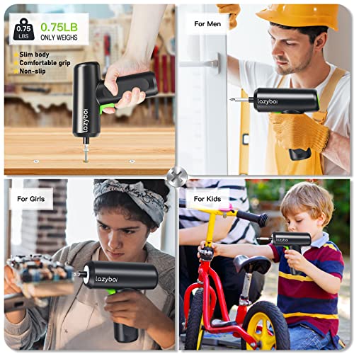 OUTLET Electric Screwdriver Set Rechargeable, 3.6V Cordless Power Screwdriver Kit with LED Lights, 20 Pcs, USB Cable, Case, Gadgets Tools for Men DIY, Unique Gifts for Men Women