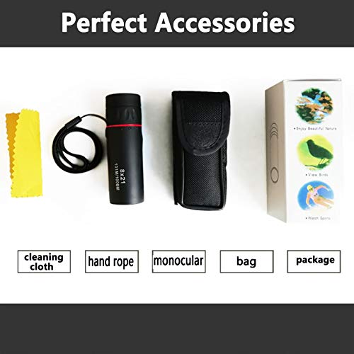 CFMZ Monocular Telescope Night Vision 40x60 Mini monocular Pocket Scope Ultra Lightweight Compact Binoculars with Strong Zoom Ability for Birdwatching