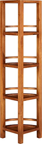 Signature Hardware 453411 Yuhan 12-1/4" Teak Wood Bathroom Shelf