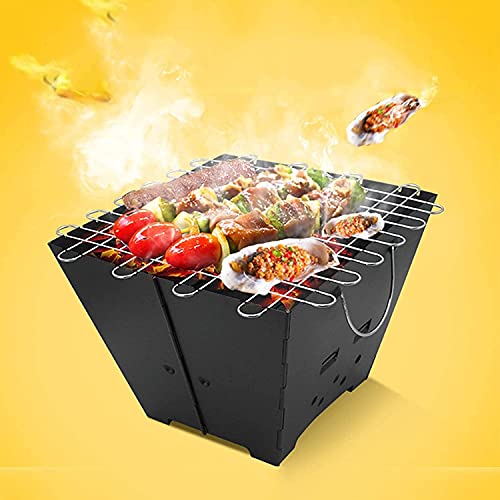 ATAAY Barbecue tool set Outdoor Charcoal Grill, Stainless Steel Barbecue Tool Kits with Square Design Suitable for Outdoor Campers Barbecue Lovers Travel Parks Beaches Wild