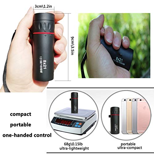 CFMZ Monocular Telescope Night Vision 40x60 Mini monocular Pocket Scope Ultra Lightweight Compact Binoculars with Strong Zoom Ability for Birdwatching