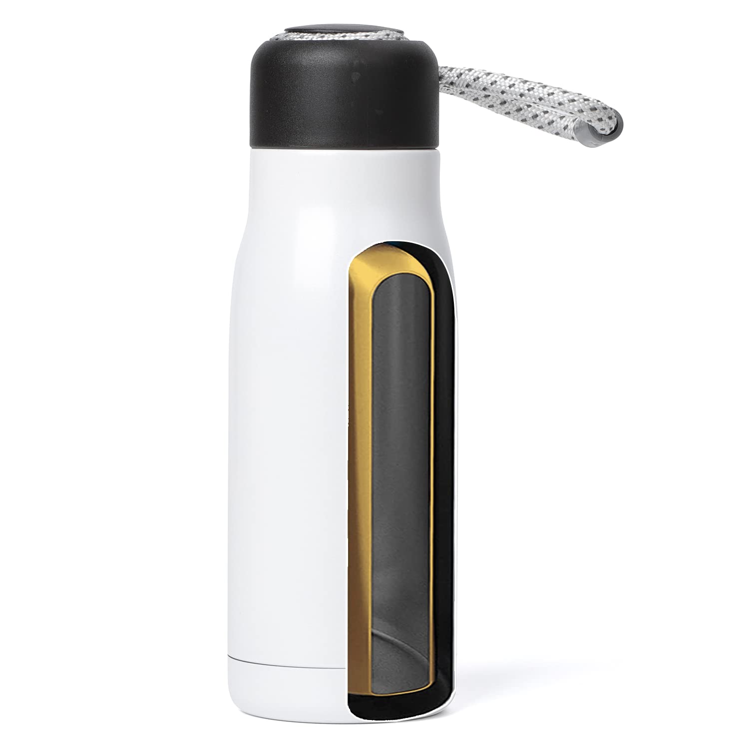 NICEMER Water Bottle, Small Water Bottles, Stainless Steel Insulated Bottle with Strap Lid, Triple-Layered Vacuum Reusable