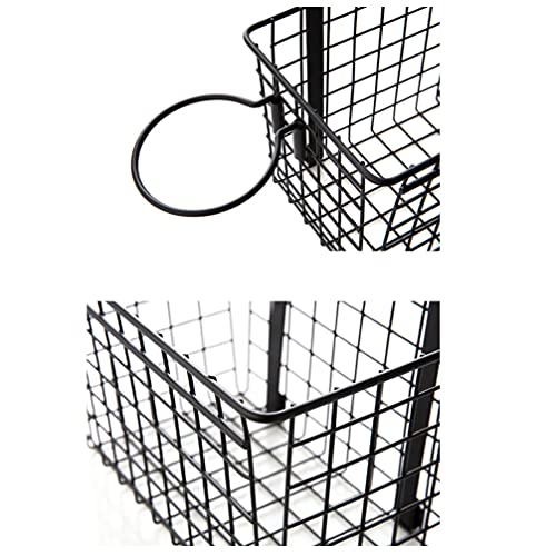 ARTIBETTER Hair Dryer Holder Wall Mounted Door Hanging Hair Tool Storage Caddy Bathroom Kitchen Storage Organizer Basket for Shampoo Towel Soap Cosmetic Tool Black
