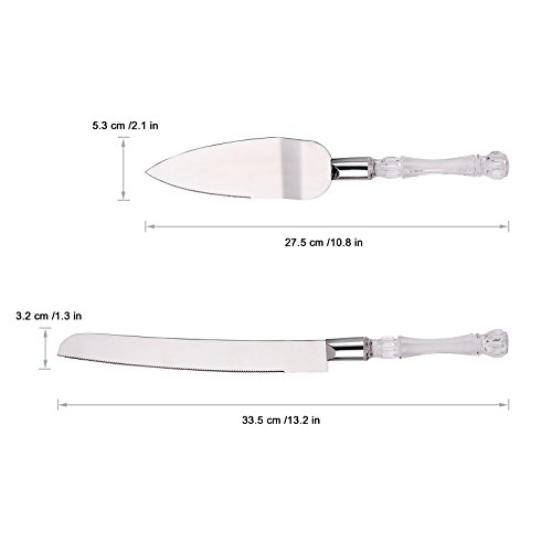 AW BRIDAL Cake Cutting Set for Wedding- Mr and Mrs Cake Cutter, Wedding Cake Knife and Server Set Engagement Anniversary Birthday Gifts