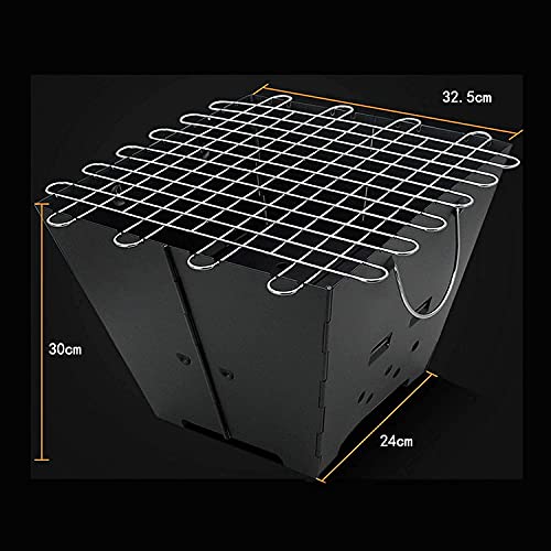 ATAAY Barbecue tool set Outdoor Charcoal Grill, Stainless Steel Barbecue Tool Kits with Square Design Suitable for Outdoor Campers Barbecue Lovers Travel Parks Beaches Wild