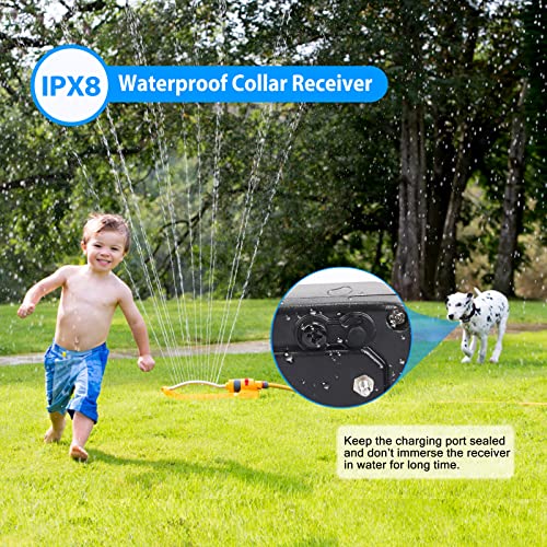 Moclever Wireless Dog Fence System Electric Dog Fence Automatic Trigger Pet Shock Containment Boundary,Adjustable Range Up to 722ft, IPX8 Waterproof Rechargeable Collar for Small Medium Large Dogs