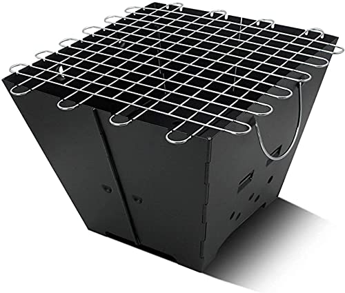 ATAAY Barbecue tool set Outdoor Charcoal Grill, Stainless Steel Barbecue Tool Kits with Square Design Suitable for Outdoor Campers Barbecue Lovers Travel Parks Beaches Wild
