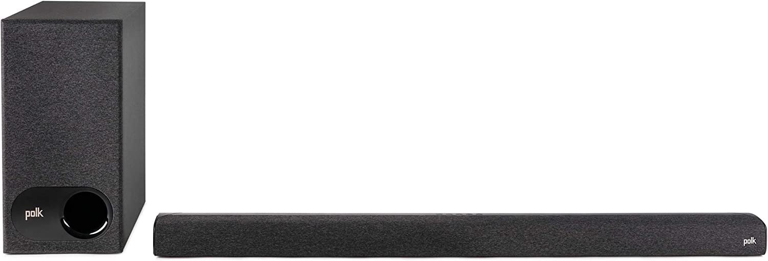 Polk Audio Signa S3 (Renewed) Ultra-Slim TV Sound Bar and Wireless Subwoofer with Built-in Chromecast, Compatible with 8K, 4K & HD TVs, Wi-Fi, Bluetooth, Works with Google Assistant