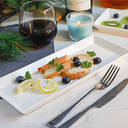 Sweese 707.001 Porcelain Divided Serving Dishes, Relish Tray, Serving Bowls for Parties - Perfect for Chips and Dip, Veggies, Candy and Snacks, White