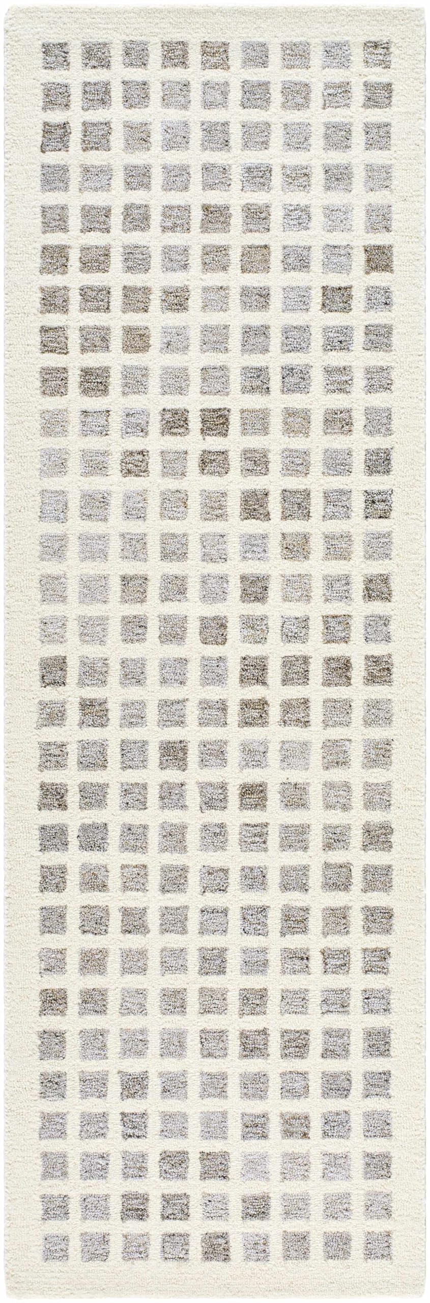 Hauteloom Harib Wool Living Room, Bedroom Area Rug - Beige, Purple, Gray - 8' x 10'