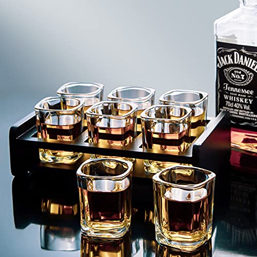 Vivimee 30 Pack Heavy Base Shot Glasses Bulk, 2.2 oz Square Shot Glasses Set, Clear Espresso Shot Glass, Small Whiskey Shot Glasses for Vodka, Whiskey, Tequila, Espressos, Spirits & Liquors