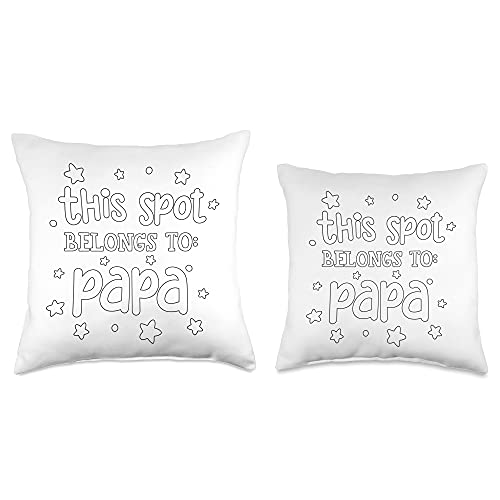 Coloring Jam Gifts Gift Grandkids Papa's Spot Coloring Craft Throw Pillow, 16x16, Multicolor