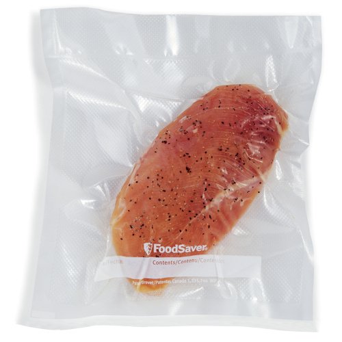 FoodSaver 8" x 20' Vacuum Seal Roll, 3-Pack & 1-Quart Precut Vacuum Seal Bags with BPA-Free Multilayer Construction for Food Preservation, 44 Count