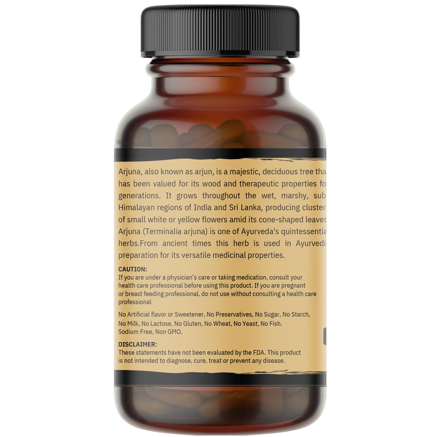 Naturevibe Botanicals Arjuna Capsules Premium 180 Veg Capsules | 1000mg Per Serving | Traditional Supplement | Made with Pure Herb Arjuna Powder