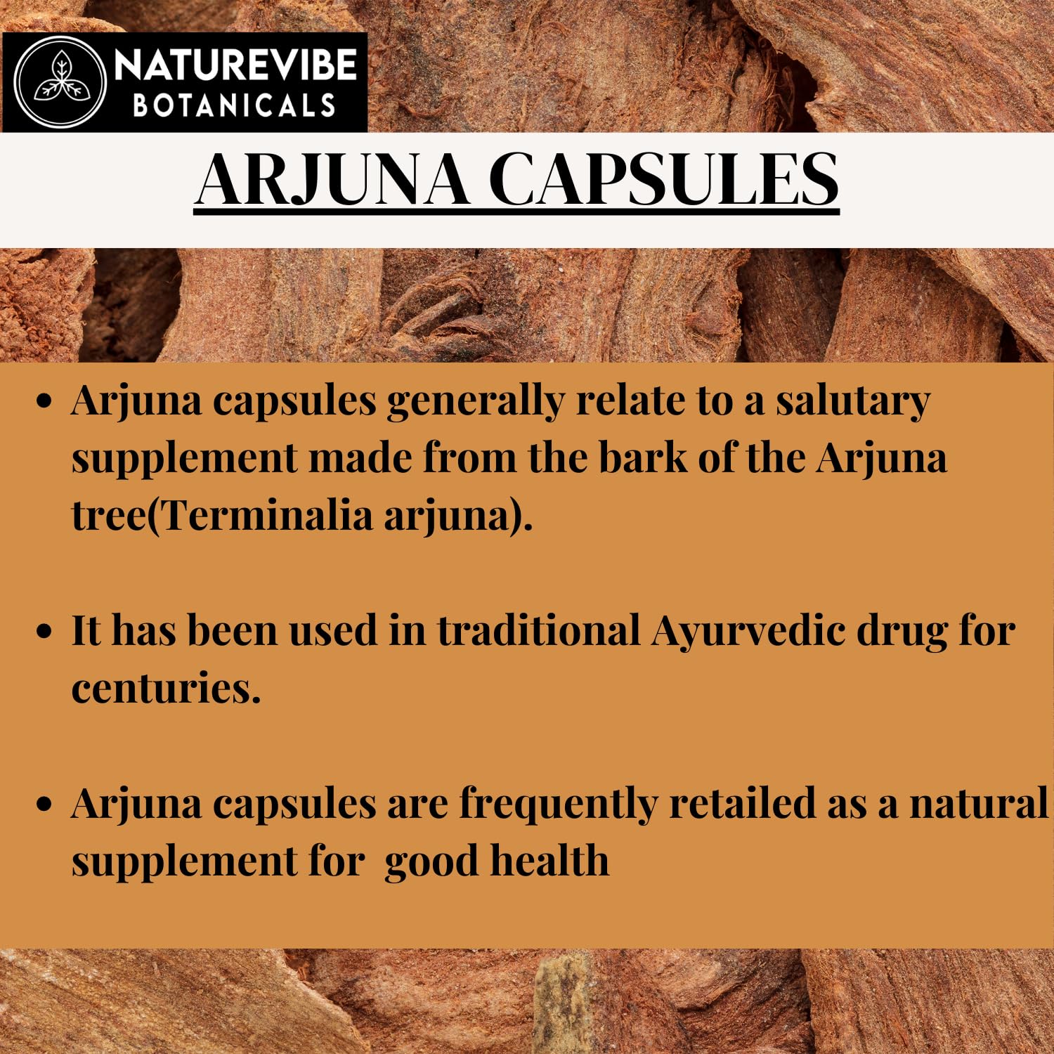 Naturevibe Botanicals Arjuna Capsules Premium 180 Veg Capsules | 1000mg Per Serving | Traditional Supplement | Made with Pure Herb Arjuna Powder