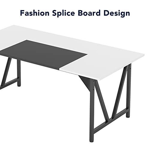 LITTLE TREE 6FT Conference Table, Modern Meeting Tables, Rectangular Training Seminar Table, Boardroom Desk with Splicing Board for Home Office