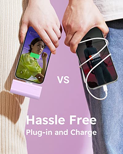 VEGER Mini Portable Charger for iPhone, 5000mAh 20W PD Fast Charging Battery Pack, Cordless Portable External Backup Charger Compatibel with iPhone 14, 13, 12, Airpods
