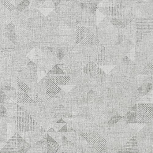 Wallercity Light Grey Grasscloth Peel and Stick Wallpaper Removable Fabric Grass Cloth Wallpaper Self Adhesive Textured Gray Linen Contact Paper for Cabinets Waterproof Drawers Liners Vinyl Paper Film
