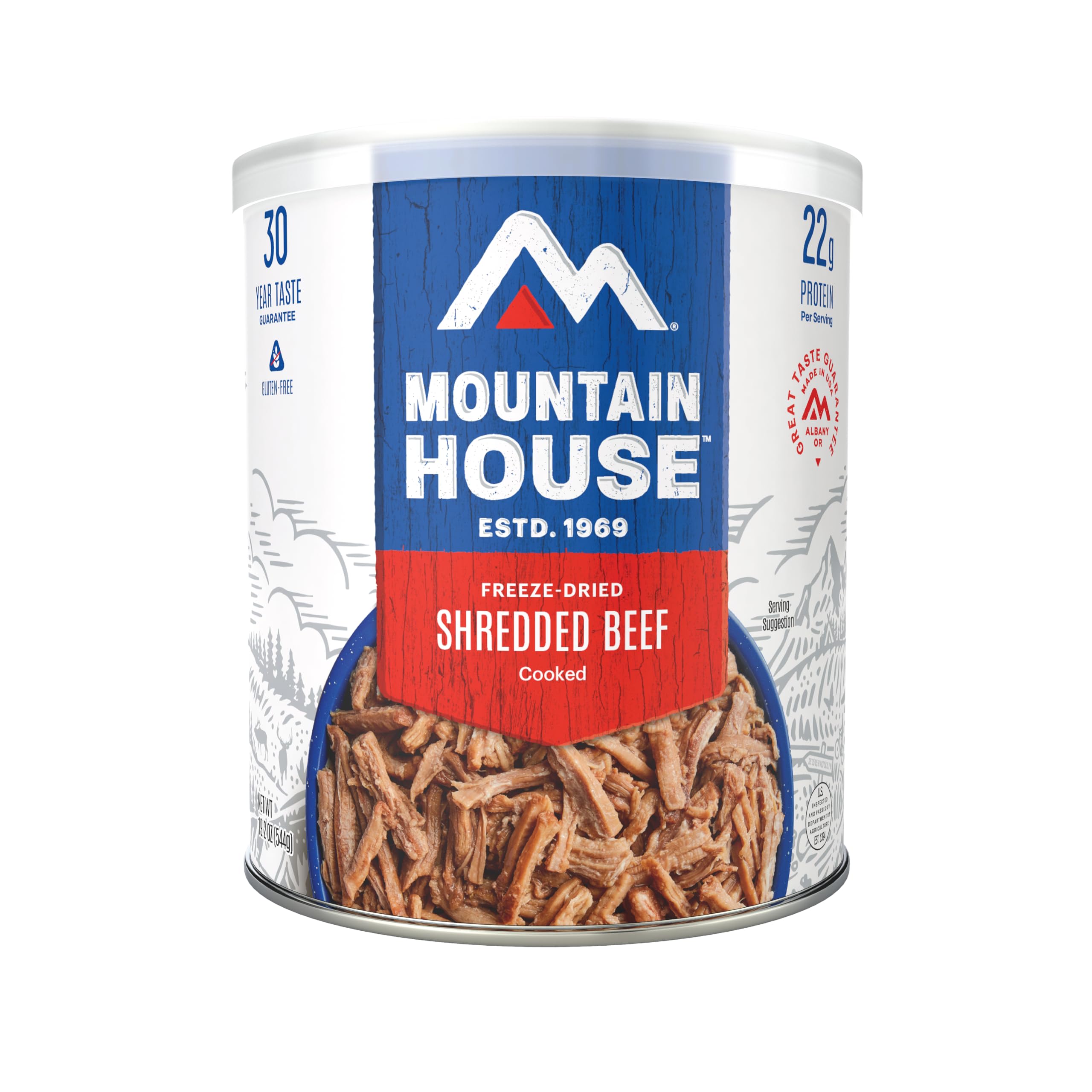 Mountain House Shredded Beef #10 Can | Freeze Dried Survival & Emergency Food | 17 Servings