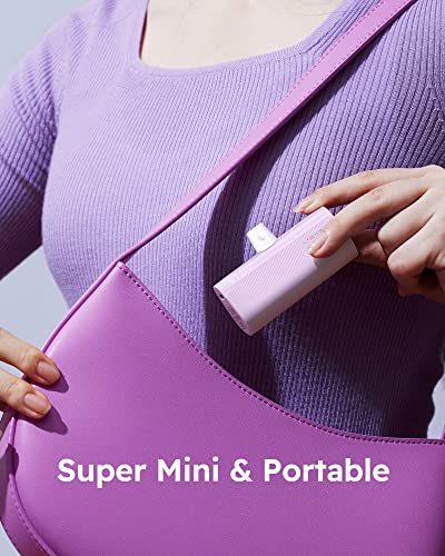 VEGER Mini Portable Charger for iPhone, 5000mAh 20W PD Fast Charging Battery Pack, Cordless Portable External Backup Charger Compatibel with iPhone 14, 13, 12, Airpods
