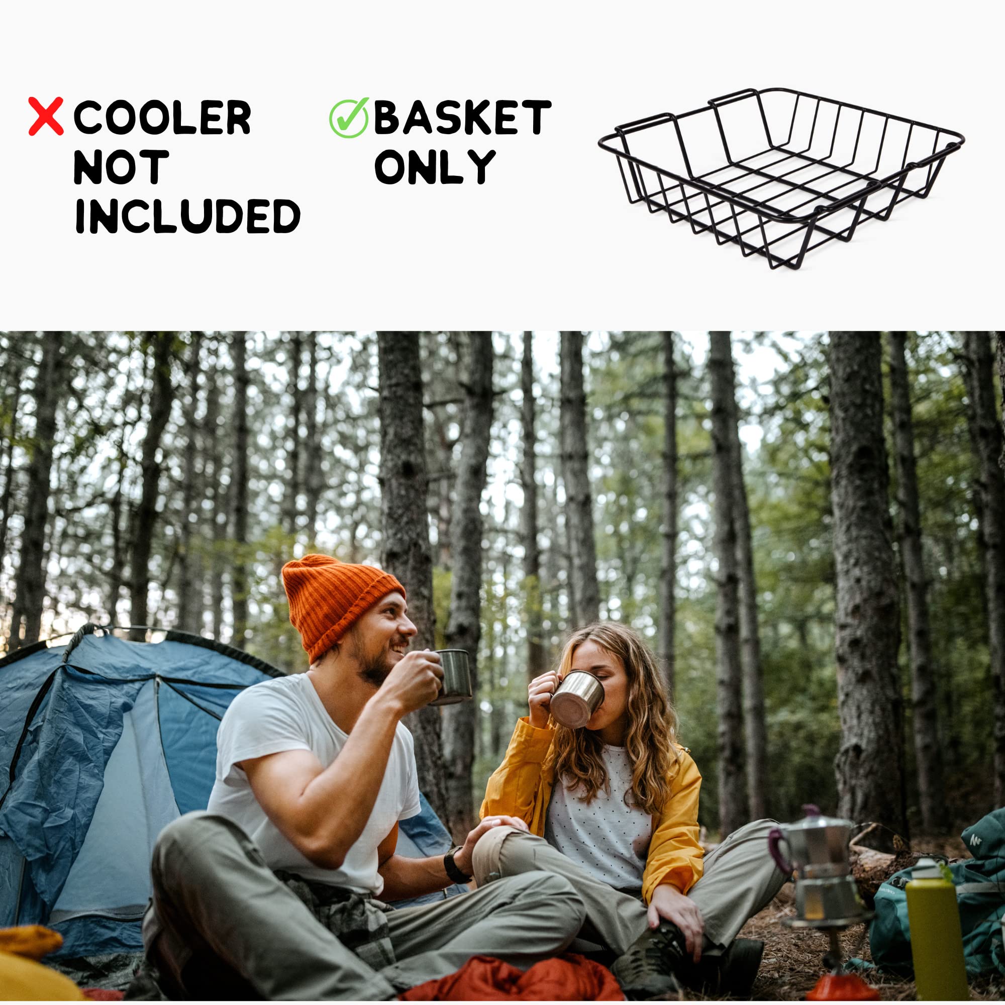 Cooler Basket for RTIC 65 Qt - Dry Goods Wire Rack for 65 Qt RTIC Cooler - Compatible with RTIC Dividers, Inserts, Straps, Tie Down Kits, Locks, and Other RTIC Cooler Accessories