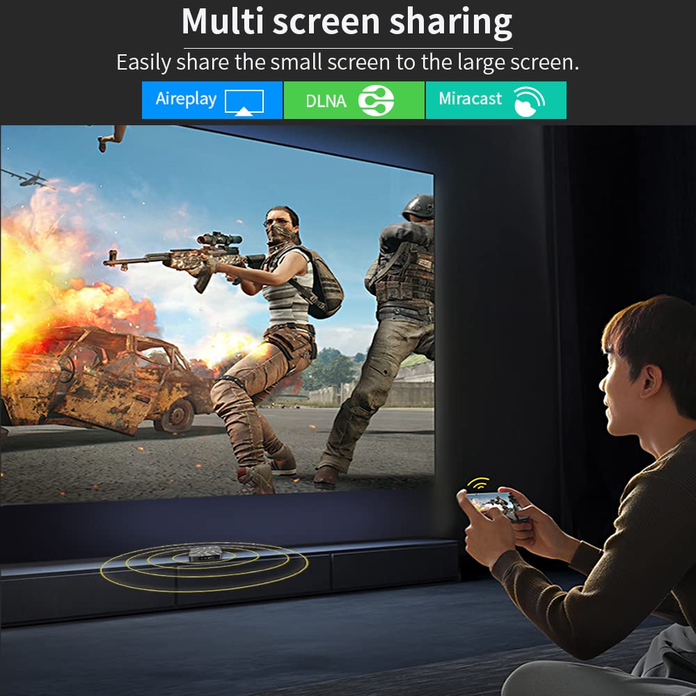 Sidiwen TV Box, Android 12.0 TV Box 4GB RAM 64GB ROM, H618 Quad Core Android Box with 2.4G/5.0GHz Dual WiFi Support 100M Ethernet 3D/Ultra HD 6K Smart TV Box