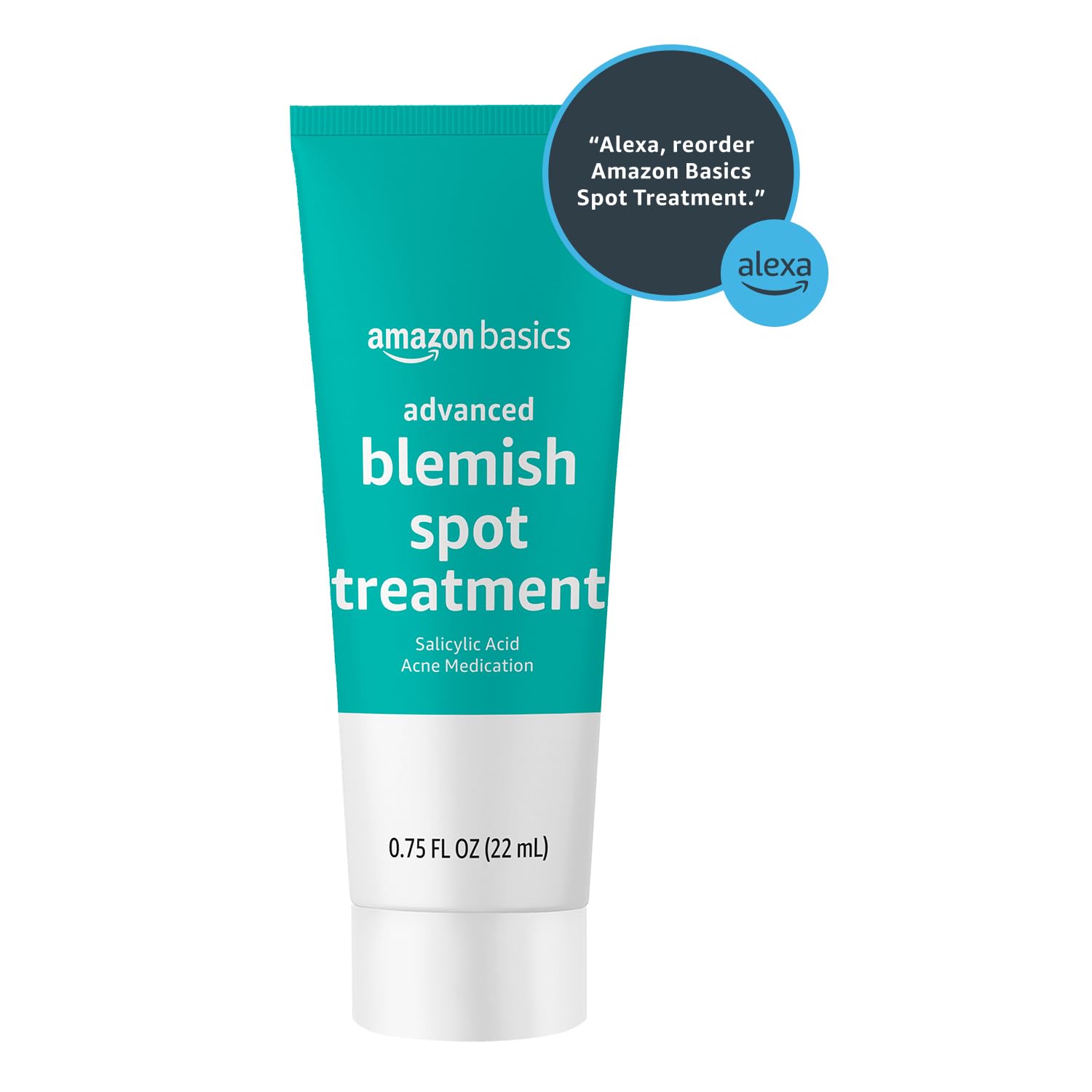 Amazon Basics Advanced Blemish Spot Treatment with 2% Salicylic Acid Acne Medication, 0.75 Fluid Ounces, 1-Pack