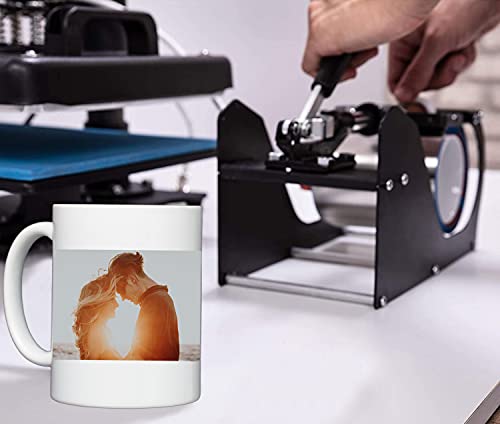 KISEER Set of 6 Sublimation Blank Mugs 11oz Classic Ceramic Coated Mugs Cup for Coffee, Milk, Tea, Hot Cocoa and DIY Printing