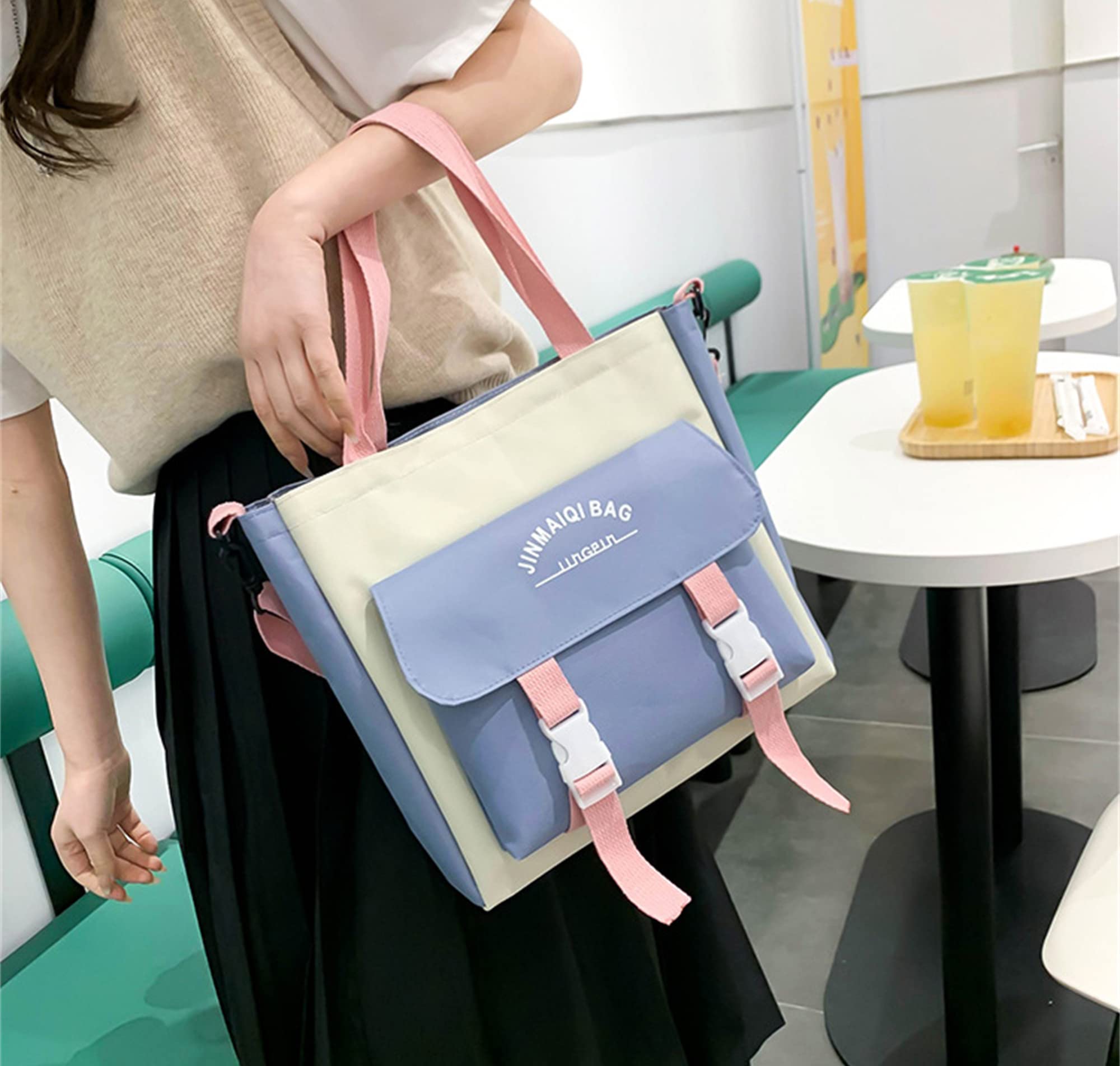 5Pcs Accessories Backpack with Pin & Set Cute Backpack Kawaii Backpack School Bags for Teen Girl