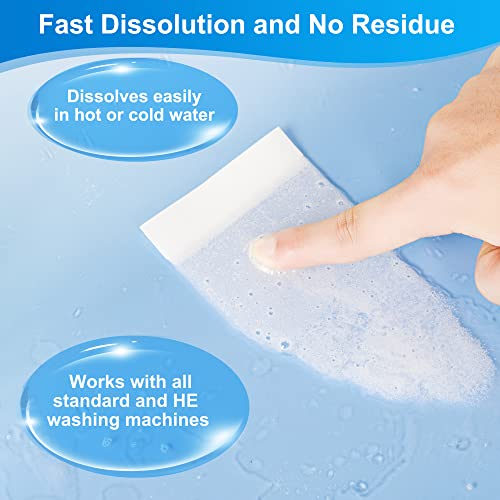 LANSIRY Laundry Detergent Sheets - 80 Loads Fresh Scent Washing Detergent Strips, Compact Lightweight Liquidless Laundry Supplies Eco-Friendly No Waste Portable Soap Sheets for Save Space Travel