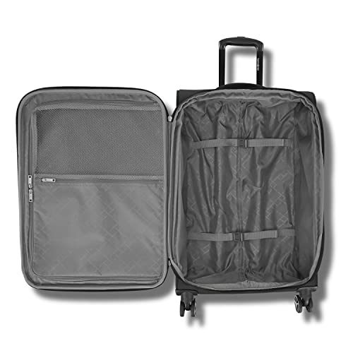 Samsonite Saire LTE Softside Expandable Luggage Wheels, Black, Medium Spinner