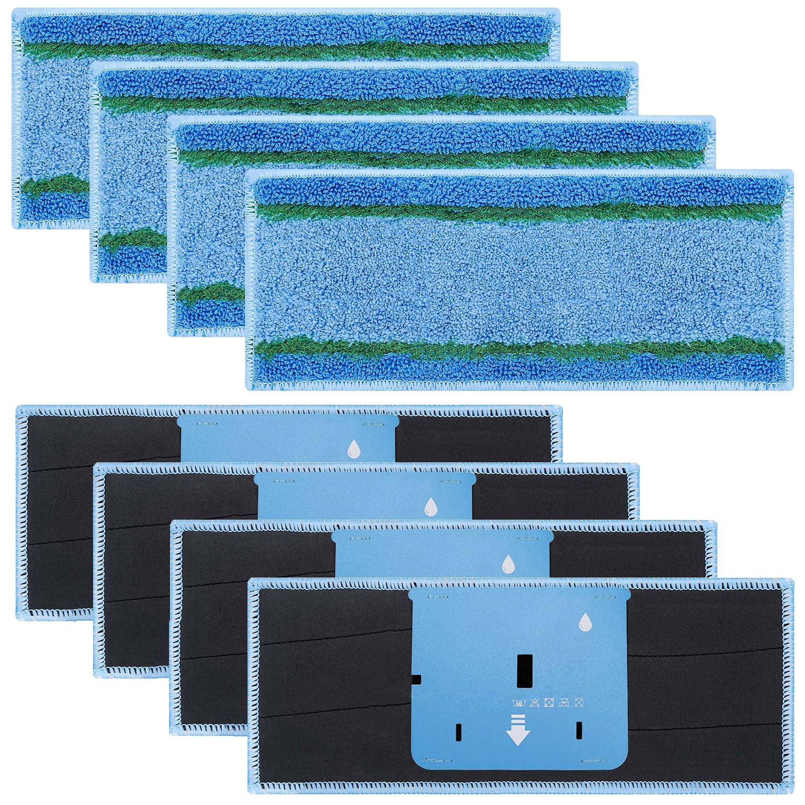 Extolife 8 Pack M6 Mopping Wet Pads for iRobot Braava Jet m6 (6110) (6012) (6112) (6113) Ultimate Robot Mop, Washable and Reusable Microfiber Deep Clean Wet Pads