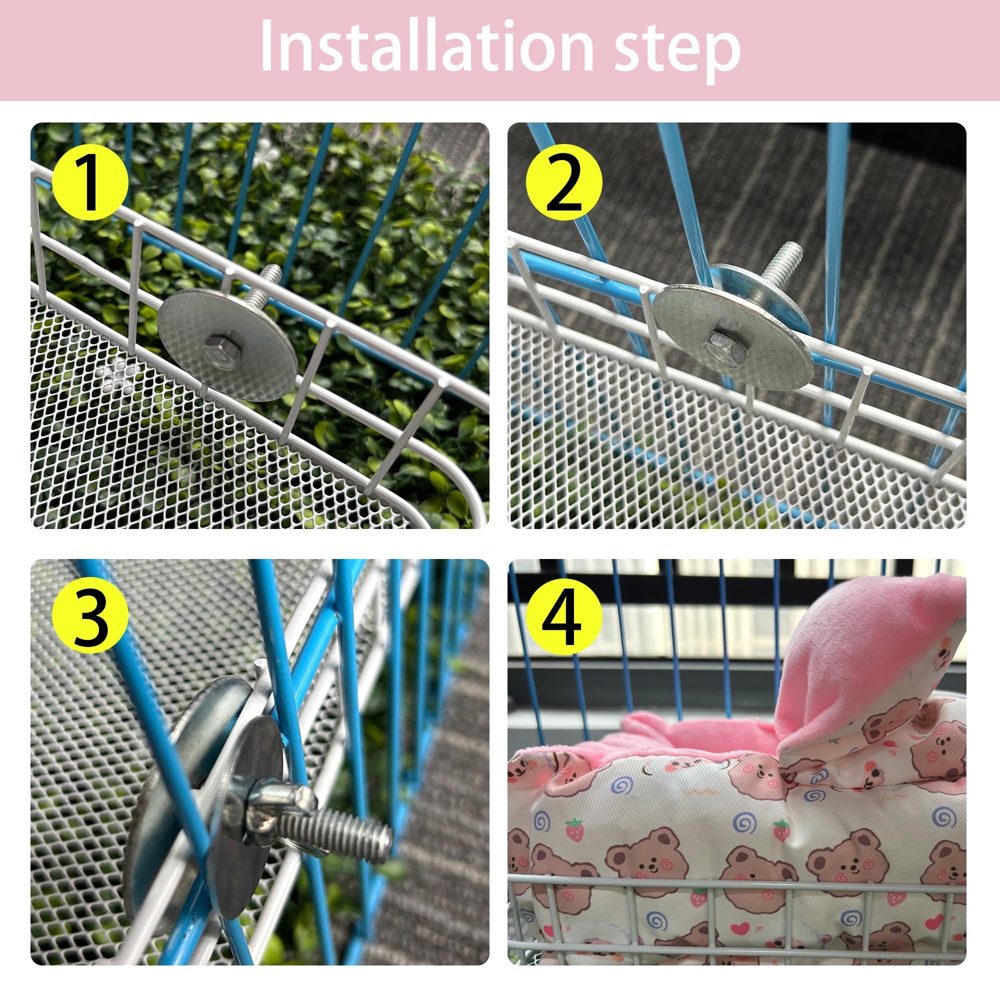 2 Pack Guinea Pig Rat Hammock Metal Year-Round Use,Small Animal Hanging Hammock for Cage Chew Proof,Mini Pet Covered Nest Hammock and Metal Basket for Rat, Mouse, Chinchilla, Ferret